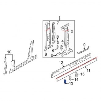 Audi A7 OEM Rocker Panels & Floors | Side Skirts, Pans — CARiD.com