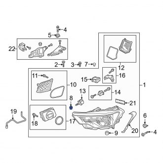 Audi Q4 e-tron Headlight Components | Brackets, Adapters — CARiD.com