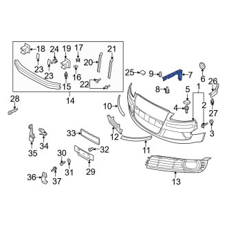 Audi A8 OEM Bumpers | Genuine Front & Rear Bumpers — CARiD.com