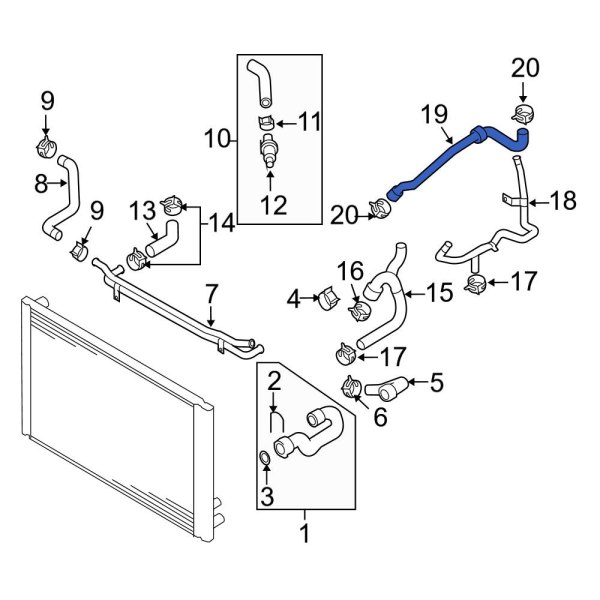 Audi OE 4E0121109N - Engine Coolant Overflow Hose