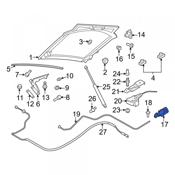 Audi OE 4E0823509H - Rear Deck Lid Latch