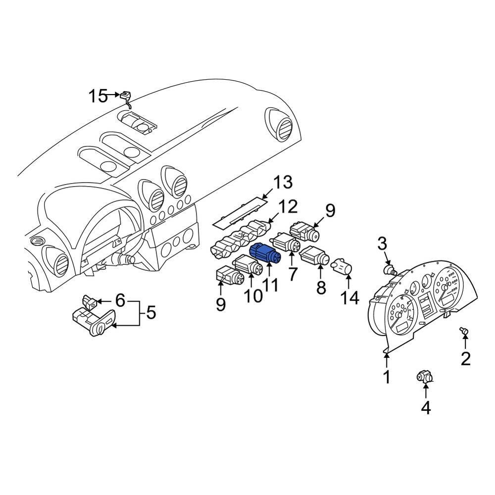 Audi OE 8N0941509B - Hazard Warning Switch