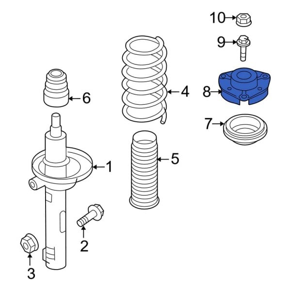 Audi OE 1K0412331C - Front Suspension Strut Mount Reinforcement