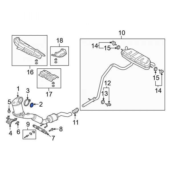 Audi OE 5Q0253115B - Catalytic Converter Gasket