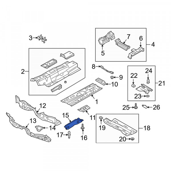 Audi OE 5Q0825230J - Front Floor Pan Splash Shield