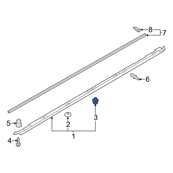 Audi OE 4L0837485 - Rocker Panel Molding Clip