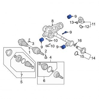 Audi Q7 OEM Driveline & Axle Parts | Hubs, CV-Joints — CARiD.com