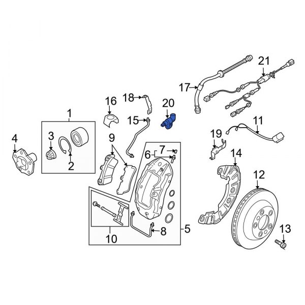 Audi OE WHT005651A - Front Left ABS Wheel Speed Sensor