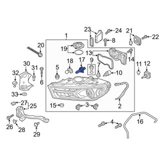 Audi Q7 Headlight Components | Brackets, Adapters — CARiD.com