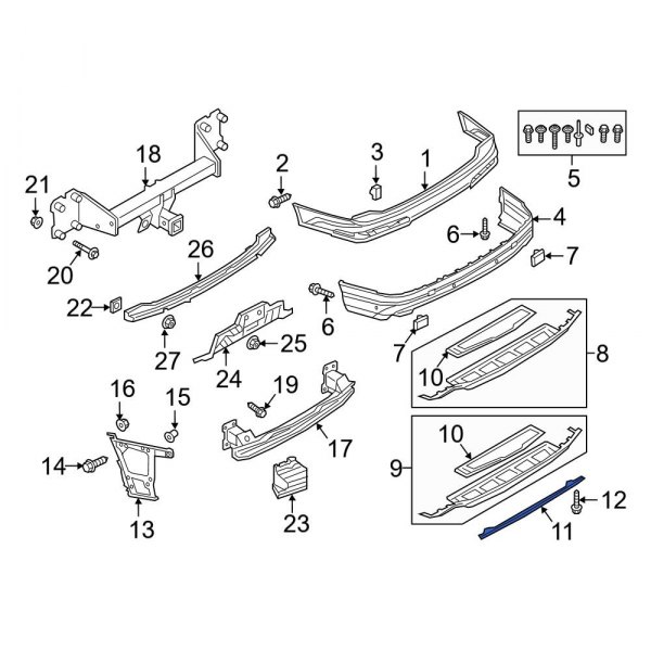 Audi OE 4M0807434EKA8 - Rear Valance Panel
