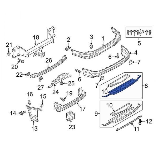 Audi OE 4M0807434EKA8 - Rear Valance Panel