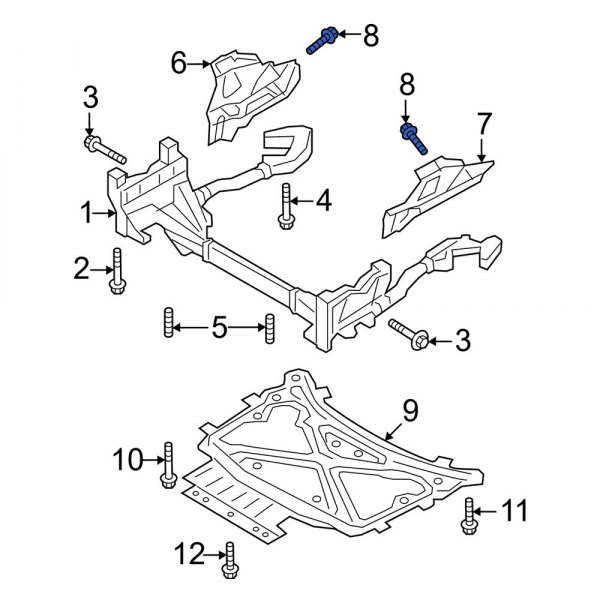 Audi OE 1K0825951 - Floor Pan Splash Shield Bolt