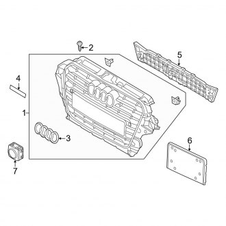2016 Audi Q5 OEM Grilles | Billet, Mesh, LED — CARiD.com