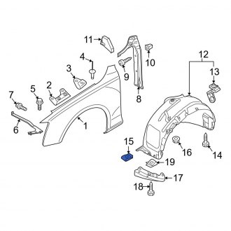 Audi A6 Header Panel Brackets & Hardware — CARiD.com