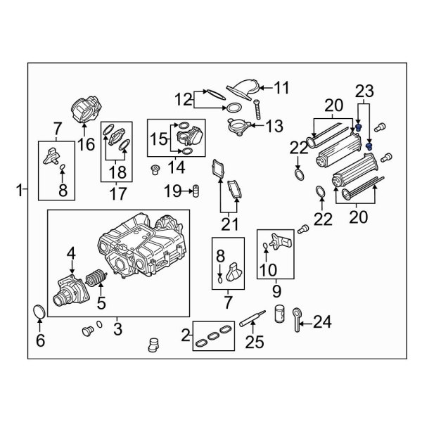 Audi OE 06E127535B - Intercooler Drain Plug
