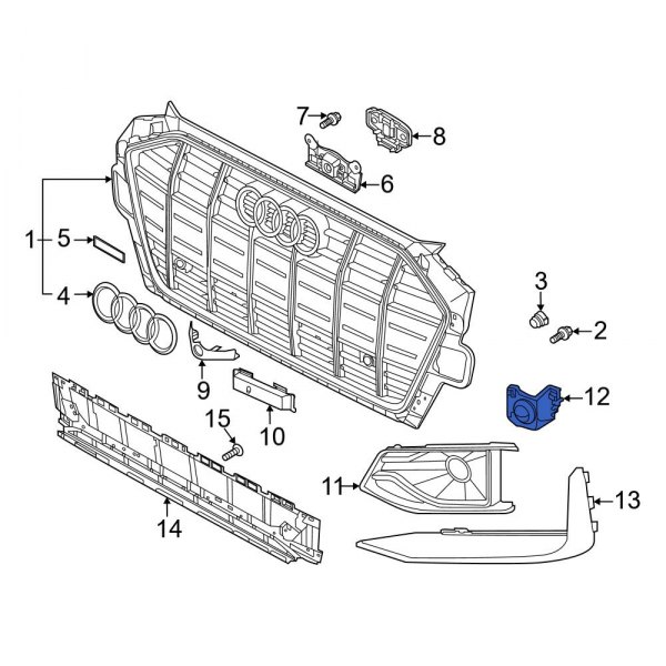Audi OE 8W0807819 - Front Left Grille Cap