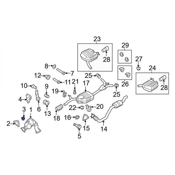 Audi OE WHT002514 - Catalytic Converter Nut