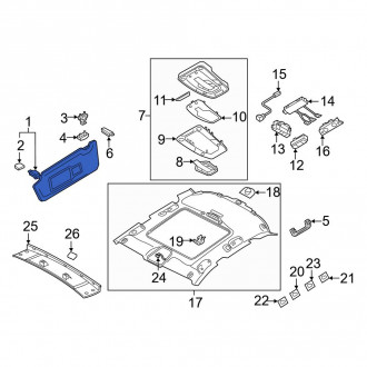 Audi A5 Replacement Sun Visors — CARiD.com