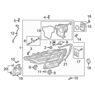 Audi Q7 Headlight Components | Brackets, Adapters — CARiD.com