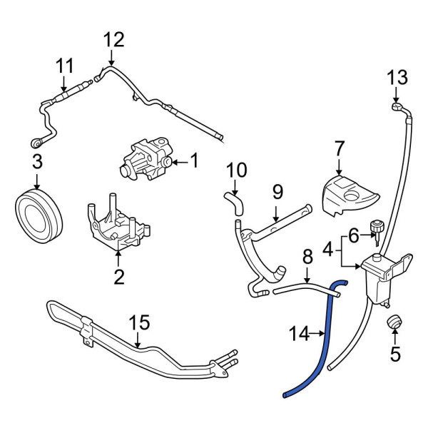 Audi OE 8E0422887G - Power Steering Reservoir Hose