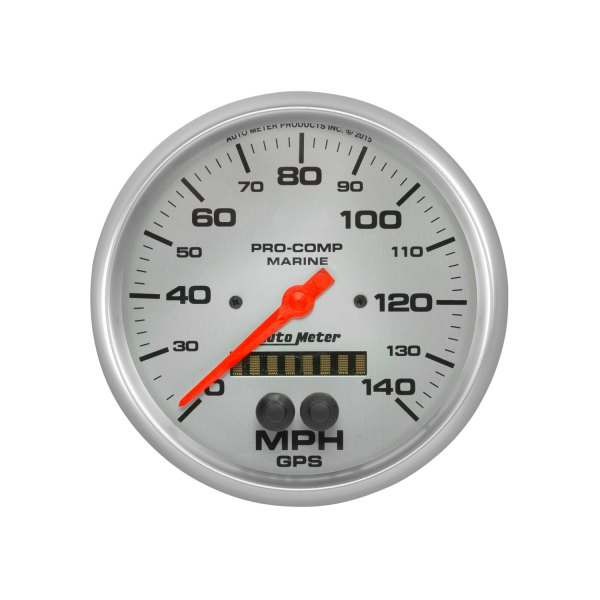 Auto Meter® 200647-33 - Marine 5" Silver In-Dash Mount GPS Speedometer ...