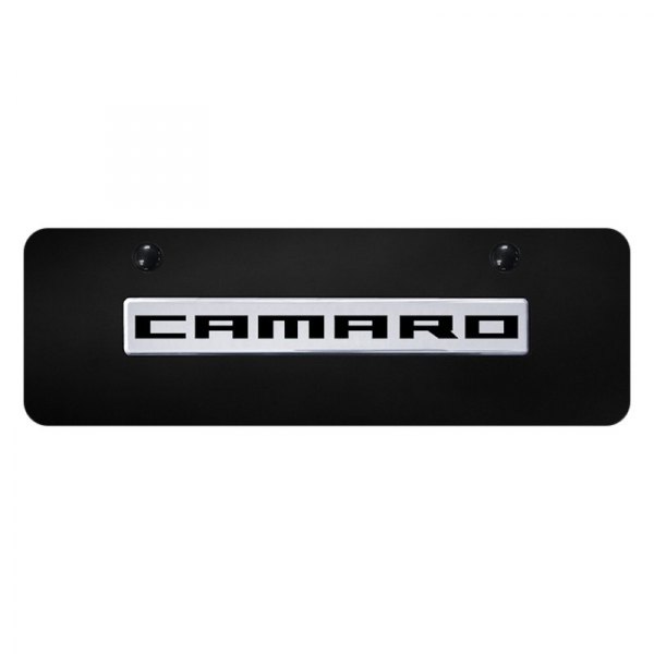 Autogold® CMR.N.CBM - Black Mini Size License Plate with 3D Chrome ...