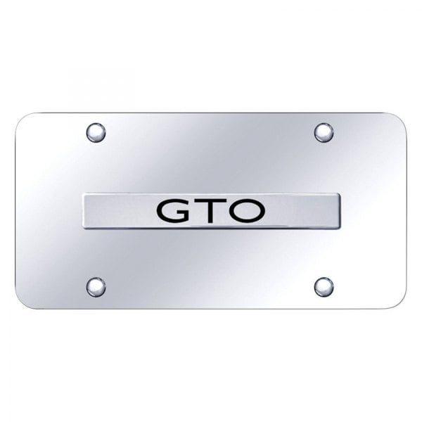 Autogold® GTO.N.CC - Chrome License Plate with 3D Chrome GTO Logo