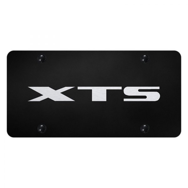 Autogold® PL.XTSN.EB - Black License Plate with Laser Etched XTS Logo