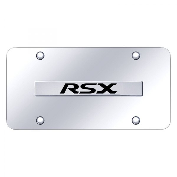 Autogold® RSX.N.CC - Chrome License Plate with 3D Chrome RSX Logo