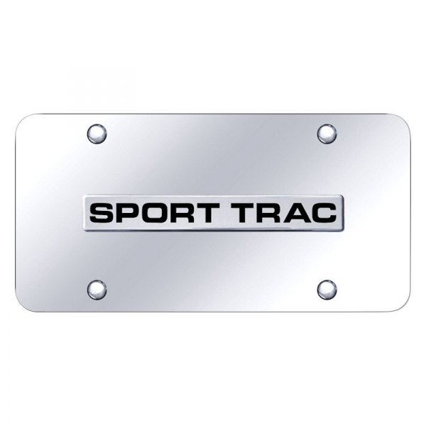 Autogold® SPT.N.CC - Chrome License Plate with 3D Chrome Sport Trac Logo