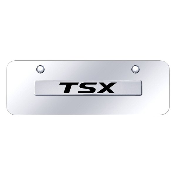 Autogold® TSX.N.CCM - Chrome Mini Size License Plate with 3D Chrome TSX ...