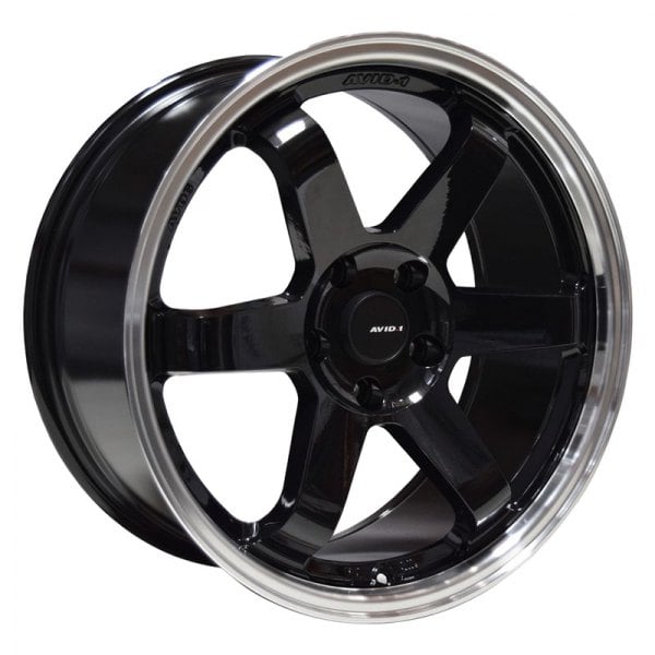 AVID.1® AV-06 Wheels - Gloss Black with Polished Lip Rims