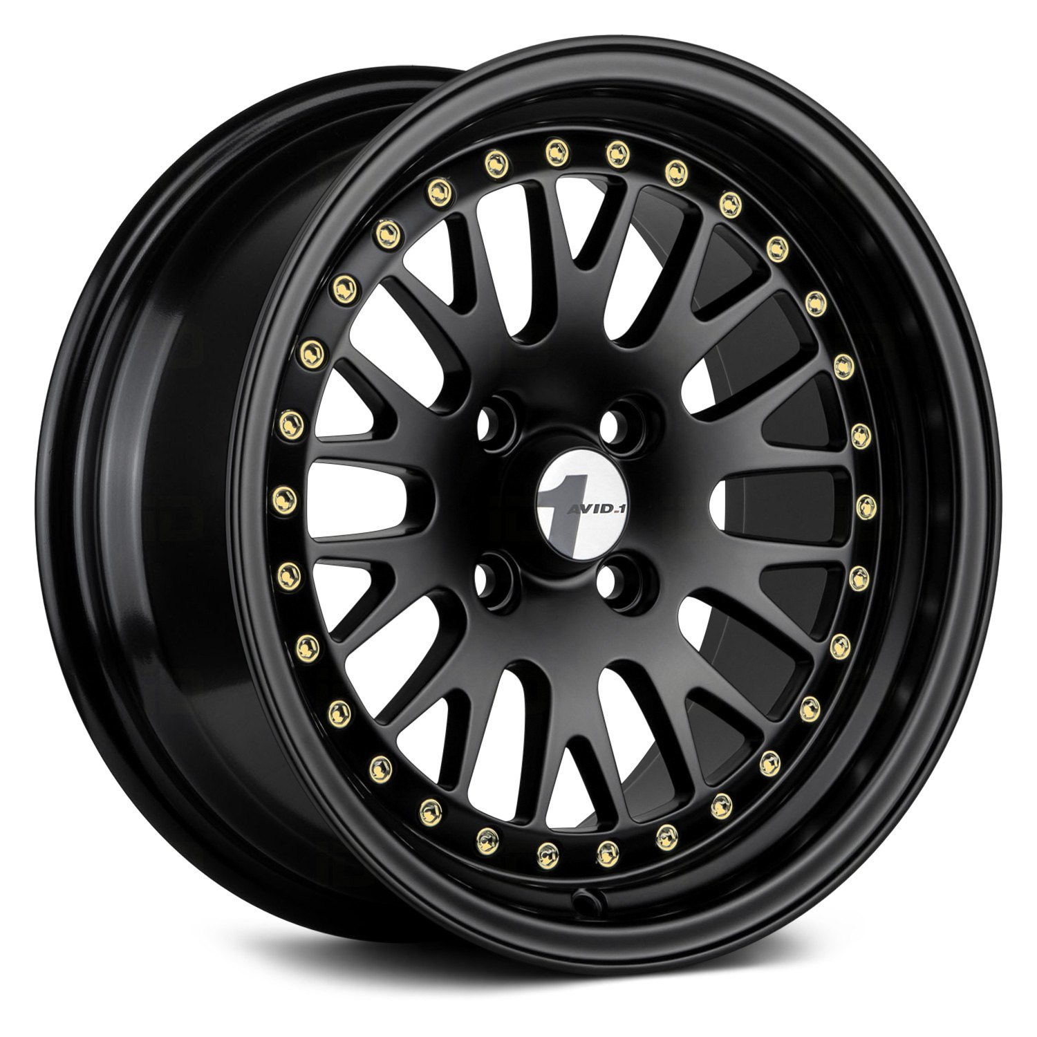 AVID.1® AV-12 Wheels - Black with Gold Rivets Rims