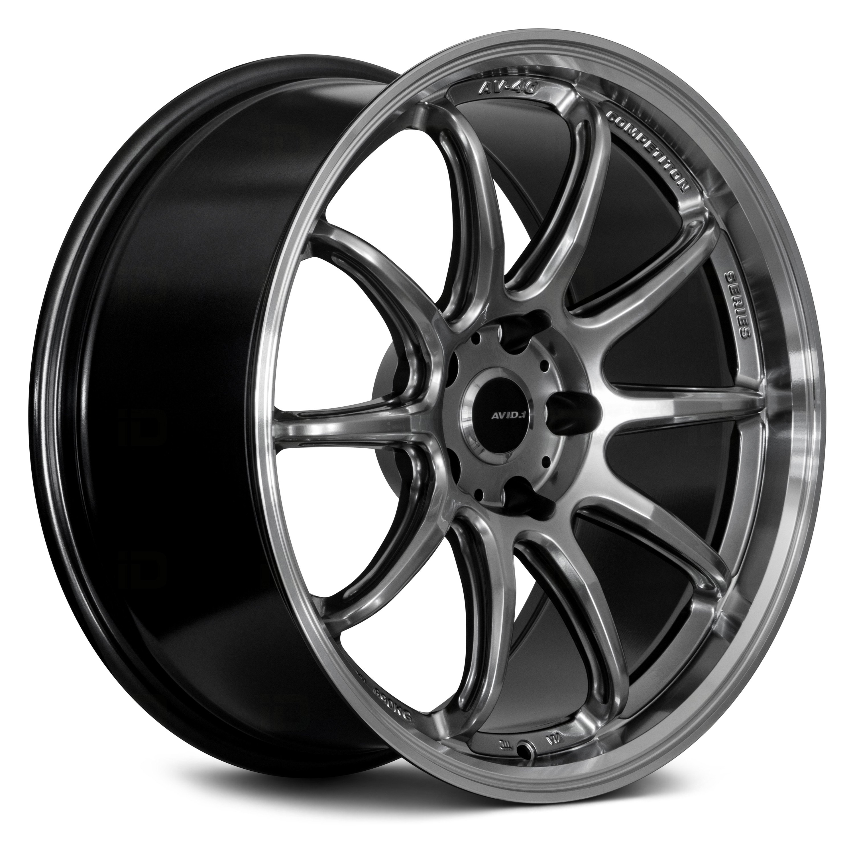 AVID.1® AV-40 Wheels - Hyper Black Rims - AV4018955H22HB