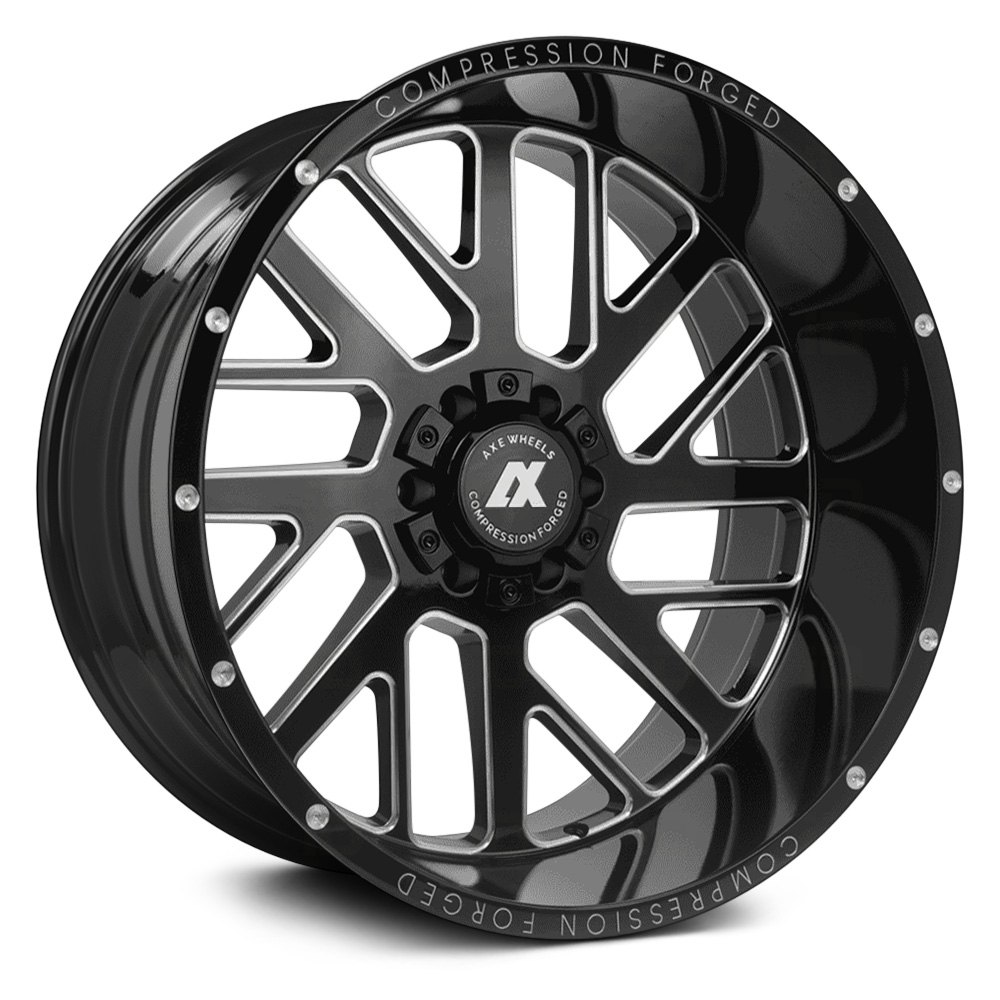 AXE® AX2.0 COMPRESSION FORGED Wheels - Gloss Black with Milled Accents Rims