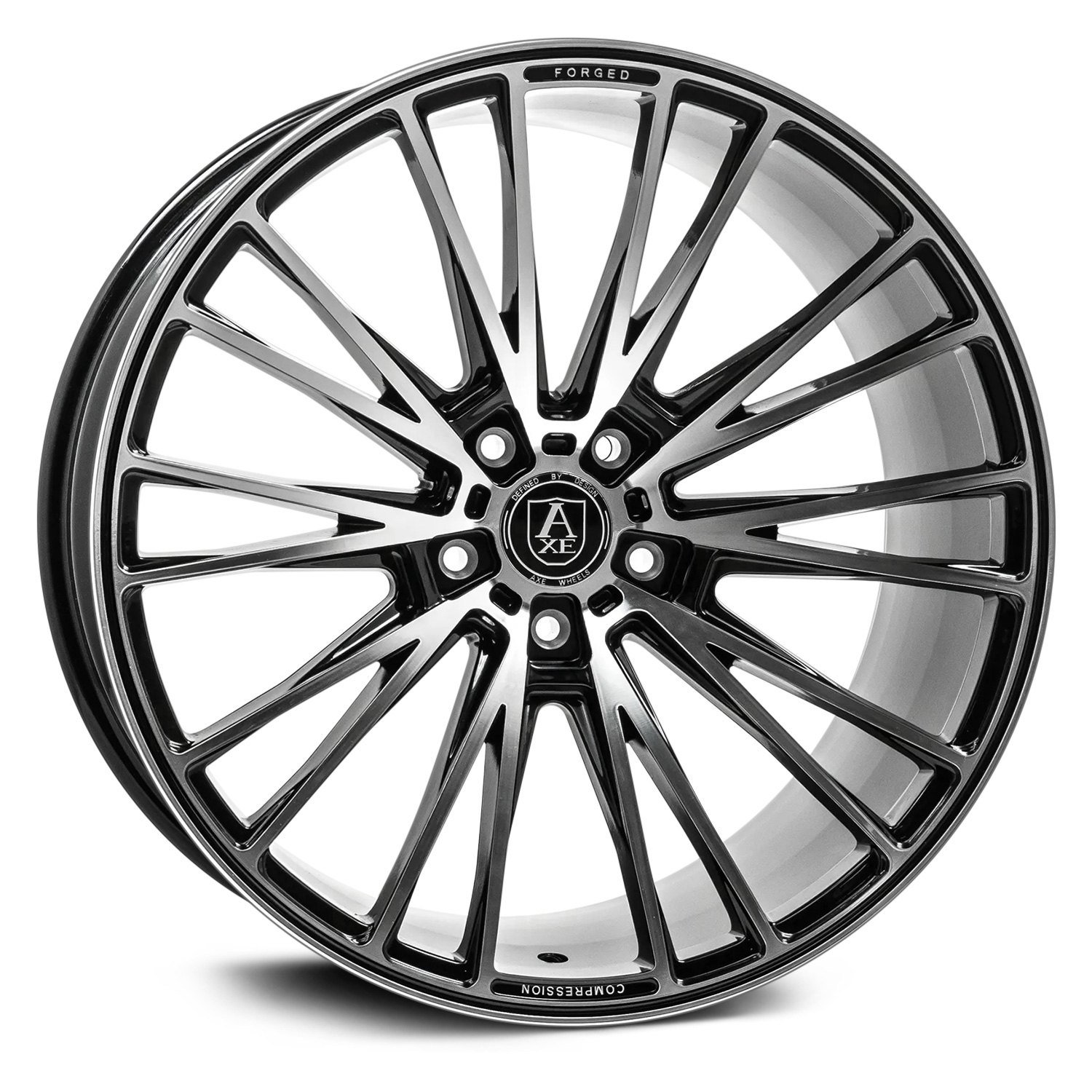 AXE® CF2 COMPRESSION FORGED Wheels - Gloss Black with Polished Face Rims