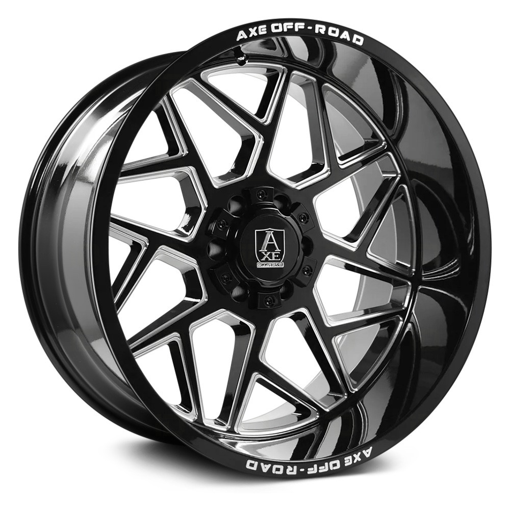 AXE® NEMESIS Wheels - Gloss Black with Double Milled Accents Rims