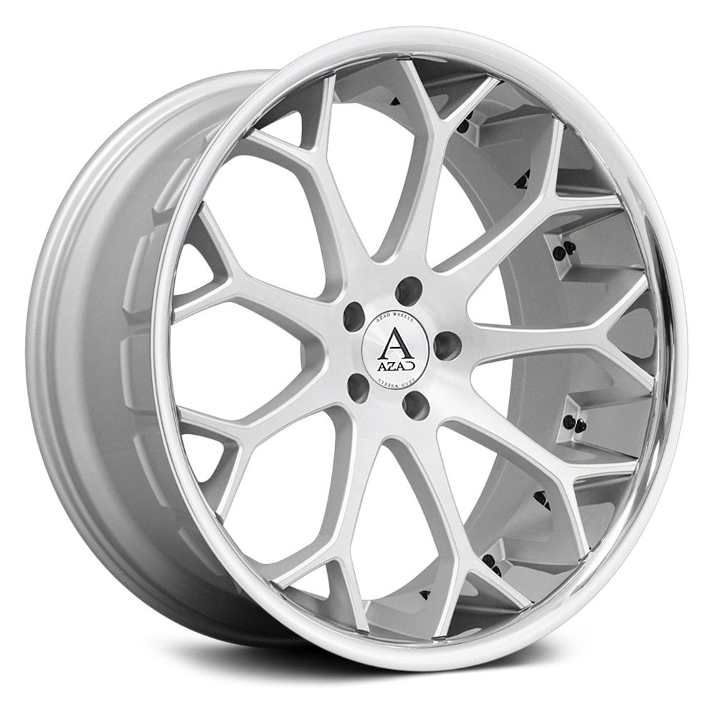 AZAD® AZ99 Wheels - Brushed Silver with SS Lip Rims