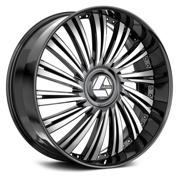 AZARA® AZX-102 Wheels - Gloss Black with Machined Face Rims - AZX ...