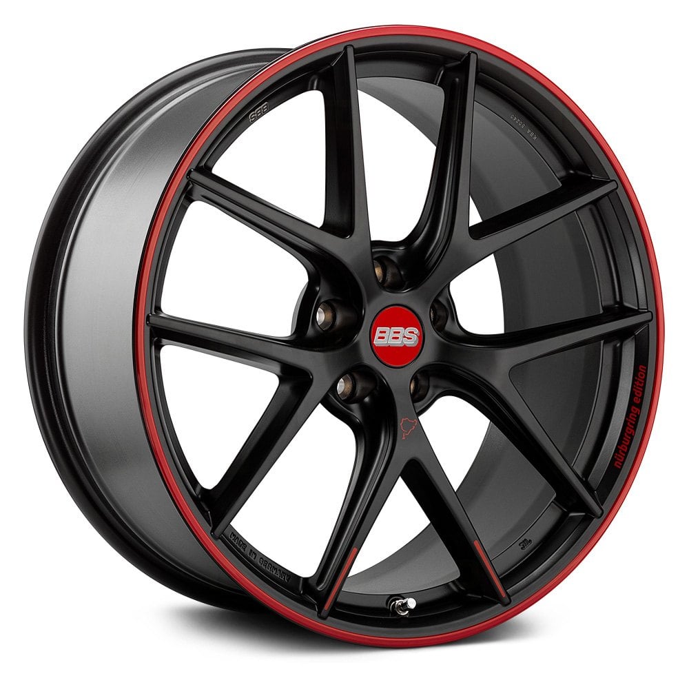 BBS® CI-R NÜRBURGRING EDITION Wheels - Satin Black with Red Lip Rims ...