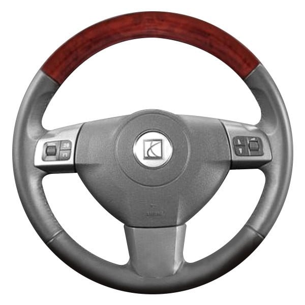 B&I® AW1080L002-DC4 - Premium Design Black Leather Steering Wheel with ...