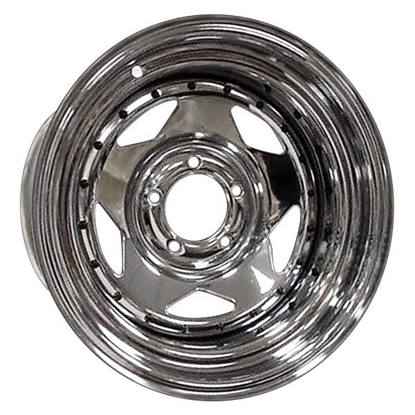 Black Mountain® BM15X8CHRM - 5-Spoke Chrome Plated Silver 15x8 Steel Wheel