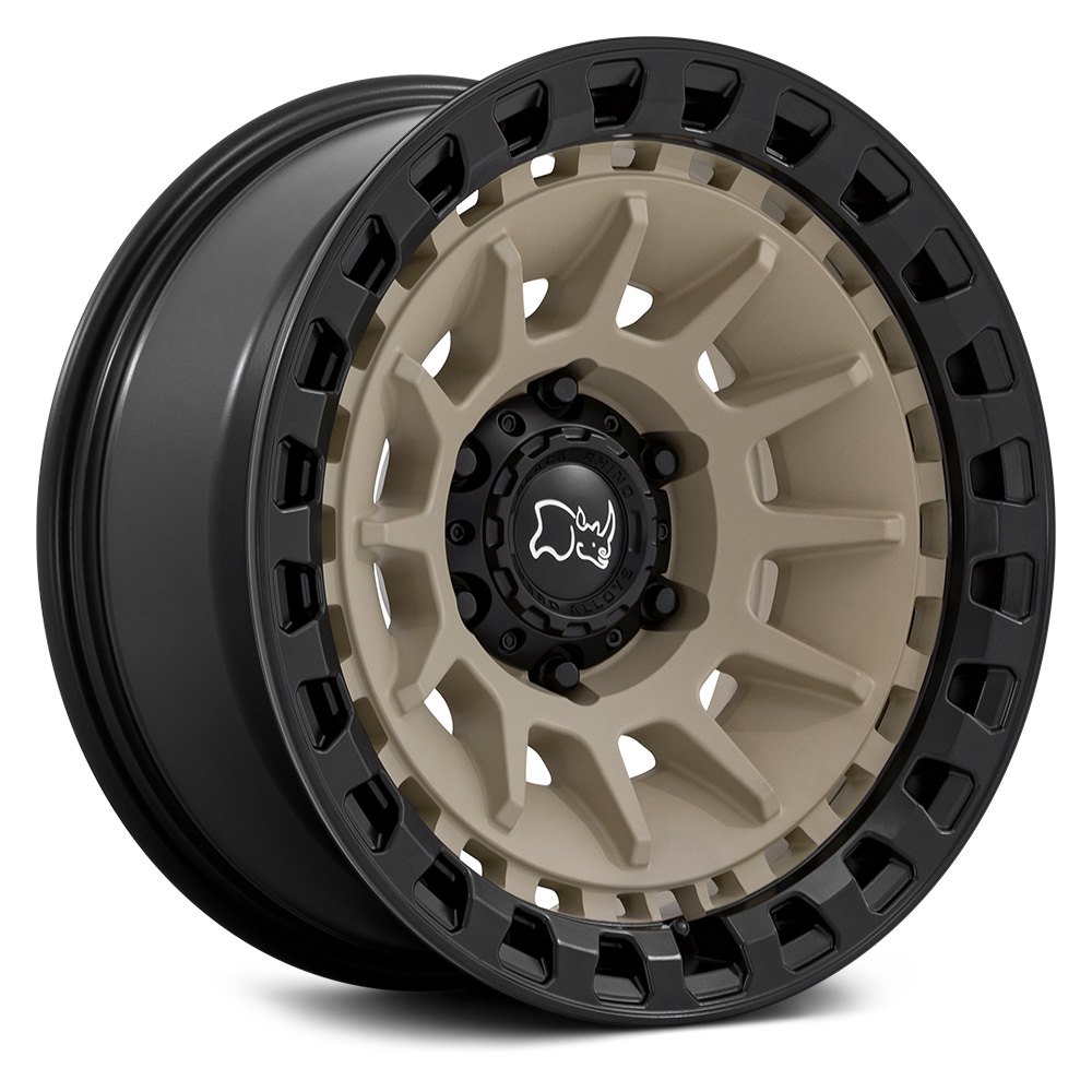 BLACK RHINO® BARRAGE Wheels - Desert Sand with Matte Black Lip Rims