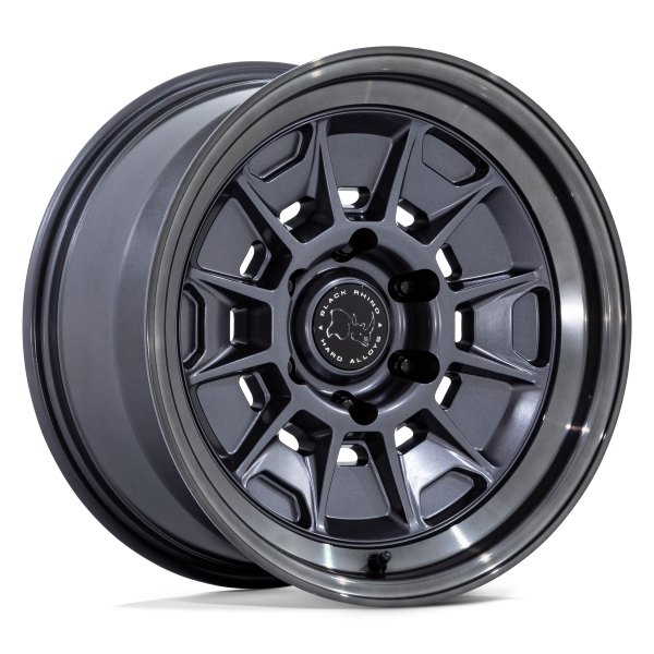 BLACK RHINO® BR021 MONDO Wheels - Matte Gunmetal with Gloss Gray Lip Rims