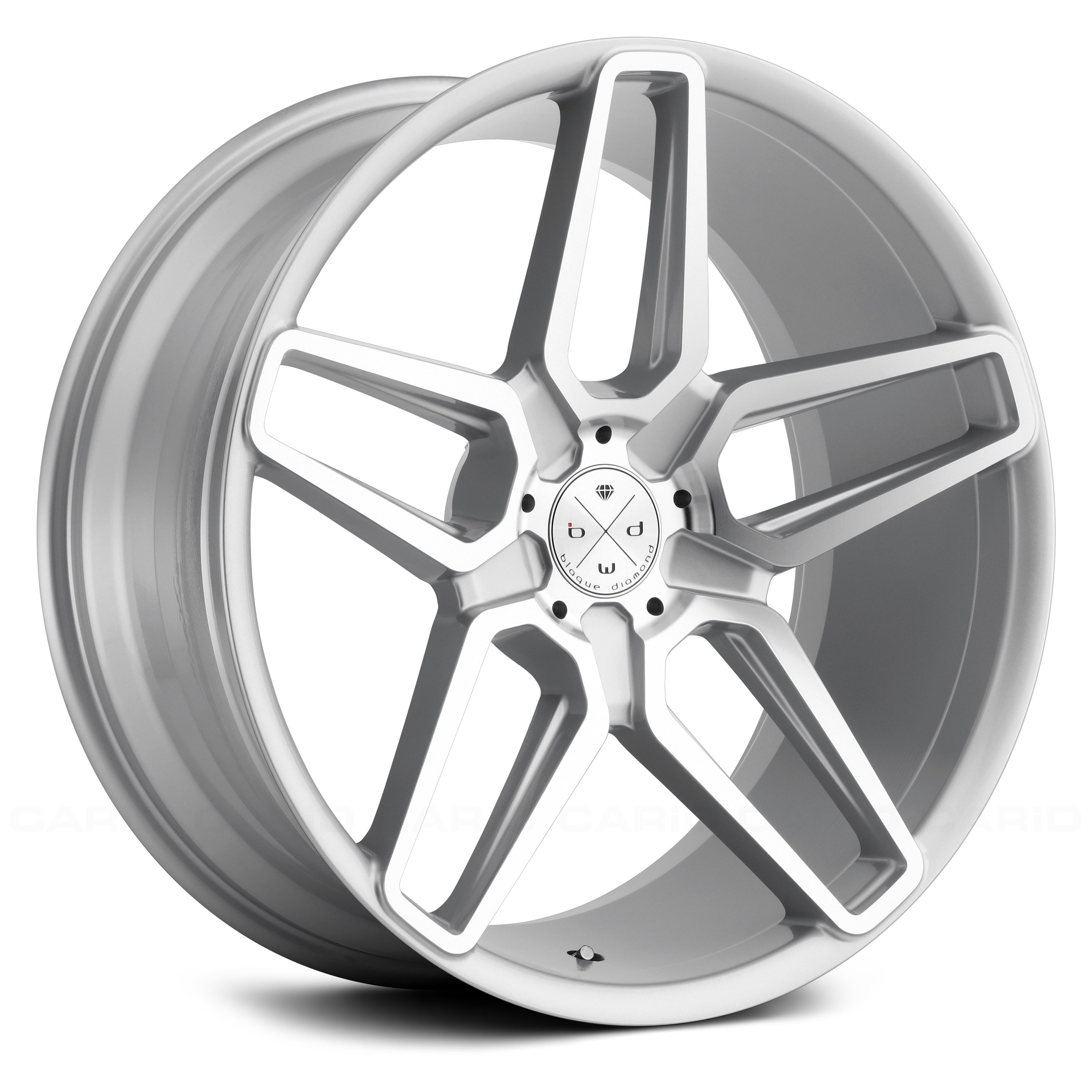 BLAQUE DIAMOND® BD-17-5 Wheels - Silver with Machined Face Rims