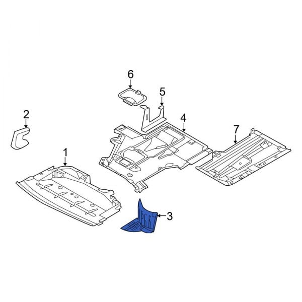 BMW OE 51717008689 - Front Left Radiator Support Splash Shield