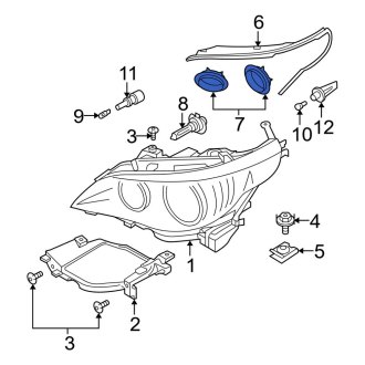 BMW 5-Series OEM Headlight Components — CARiD.com