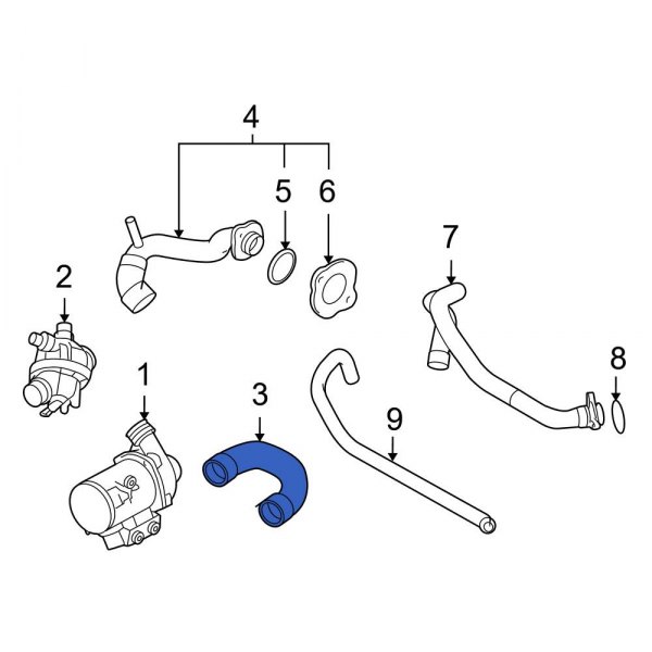 BMW OE 17127546064 - Upper Radiator Coolant Hose