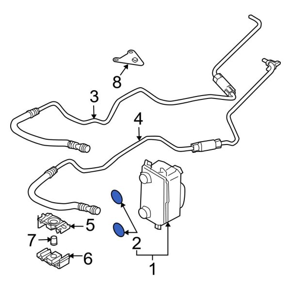 BMW OE 17101439140 - Automatic Transmission Oil Cooler O-Ring