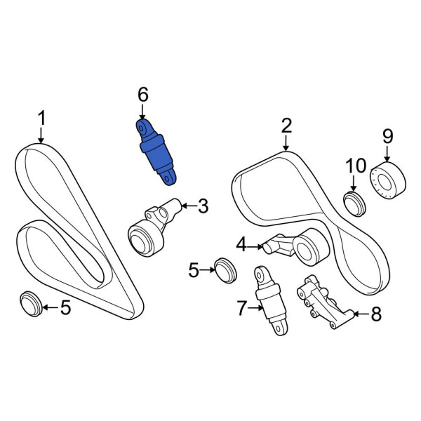 BMW OE 11287839133 - Accessory Drive Belt Tensioner Assembly
